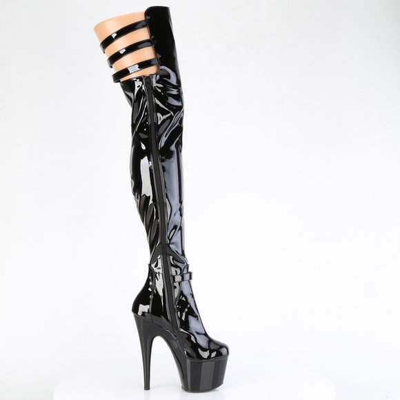 Shoes | Patent Leather Platform High Heel Thigh High Boots | Poshmark